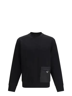 Prada Stretch Jersey Sweatshirt - Black