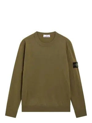 Stone Island Wool Crewneck Sweater Green