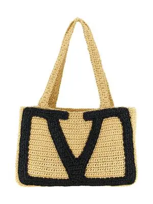 Valentino Garavani Viva Superstar Medium Shopping Bag - Cream