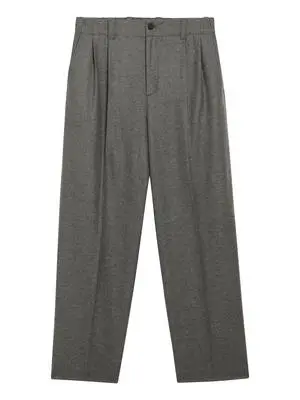 GOLDEN GOOSE Isiah Virgin Wool Flannel Jogger Trousers - Gray