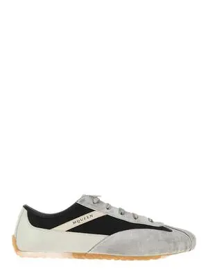 Alexander McQueen Two-tone Leather And Fabric Boxe Sneakers - Multicolor