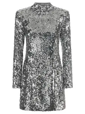 Balmain Sequined Dress - Silver