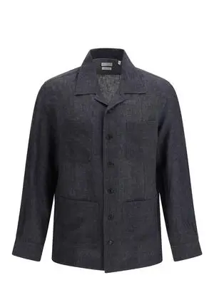 Brunello Cucinelli Easy Fit Linen Shirt - Gray