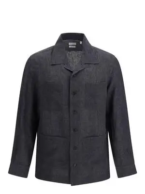 Brunello Cucinelli Easy Fit Linen Shirt - Gray