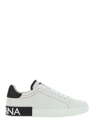 Dolce & Gabbana Leather Sneakers - White