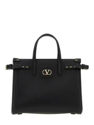 Valentino Garavani Leather Antibes Handbag - Black