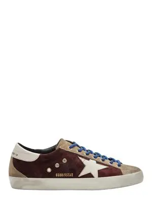 GOLDEN GOOSE Paneled Suede Sneakers - Red
