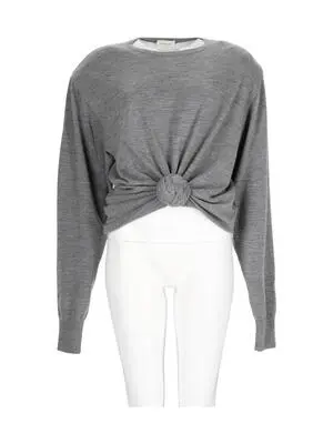 Magda Butrym Maglia Leggera Con Nodo - Gray
