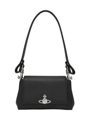 VIVIENNE WESTWOOD Small Hazel Leather Shoulder Bag - Black