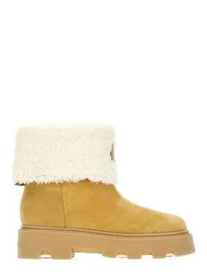 Moncler Suede Shearling Boots - Multicolor