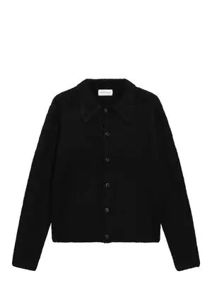 Dries Van Noten Long-sleeved Alpaca Blend Cardigan - Black