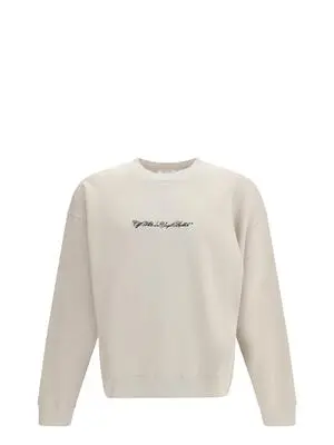 Off-White Script Arrow Crewneck Sweatshirt - Cream