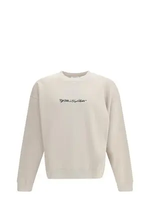 Off-White Script Arrow Crewneck Sweatshirt - Cream
