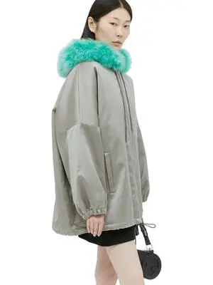 Gucci Satin Bomber Jacket - Gray