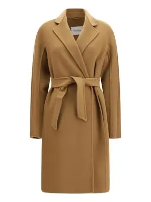 Max Mara Aceri Pure Cashmere Belted Coat - Multicolor
