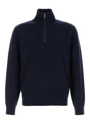 Burberry Dark Blu Stretch Cashmere Blend Sweater - Blue
