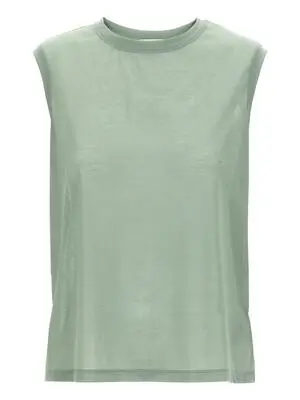 Victoria Beckham Logo Embroidery Top - Green