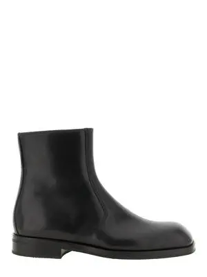 LEMAIRE Zip Ankle Boots - Black