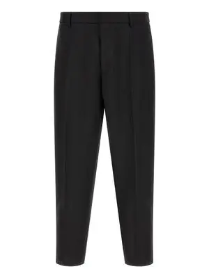 JIL SANDER Cropped Tailored Trousers - Black