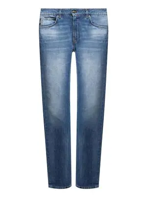 Versace Cotton Logo Denim Jeans - Blue