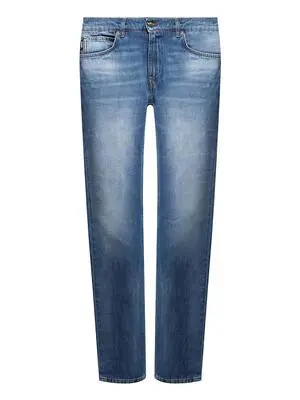 Versace Cotton Logo Denim Jeans - Blue