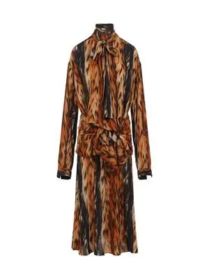 Balenciaga Knotted Dress - Brown