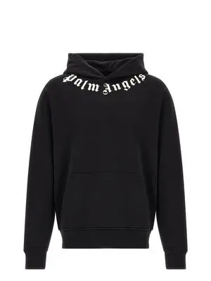 Palm Angels Logo Hoodie - Black