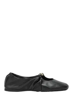 Loewe Nappa Pebble Ballerina - Black