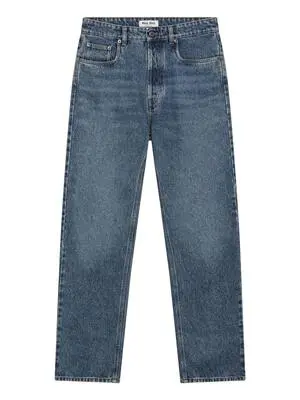 Miu Miu MIU MIU Medium Jeans With Logo Embroidery Blue