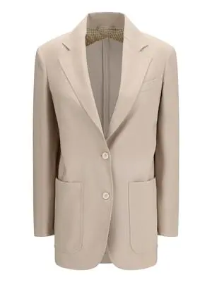Max Mara Single-breasted Wool-blend Blazer - Cream