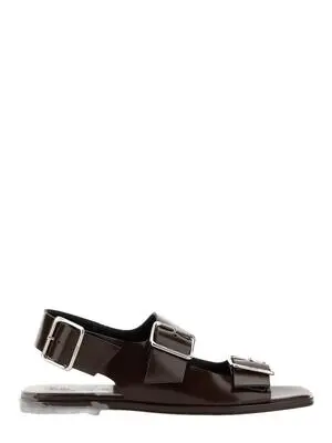 AeydĒ Tekla Leather Sandals - Brown