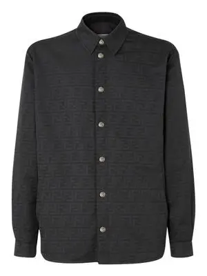 Fendi Ff Zucca Jacquard Nylon Blouson - Black