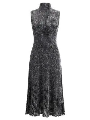Alaïa Sequined Midi Dress - Gray