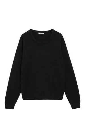 LEMAIRE Alpaca Wool Sweater - Black