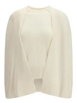 TOTEME Cashmere Poncho Sweater - Multicolor