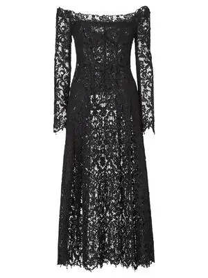 Fendi Macrame Lace Dress - Black