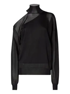Fendi Silk Organza Jumper - Black