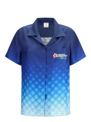 Casablanca Orchid Logo Shirt - Blue