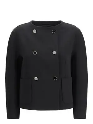 Max Mara Boxy Cady Jacket - Black