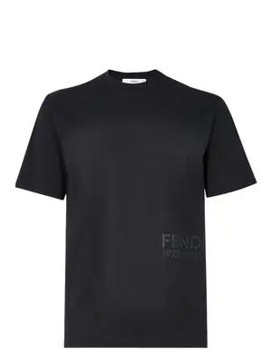 FENDI Fendi Black Cotton T-Shirt Men