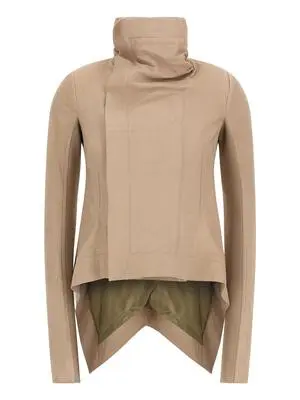 Rick Owens Naska Leather Jacket - Cream