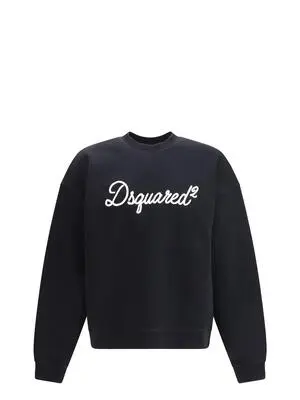 Dsquared2 Cotton Logo Sweatshirt - Black
