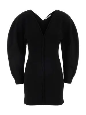 Givenchy Stretch Viscose Blend Cocoon Mini Dress - Black
