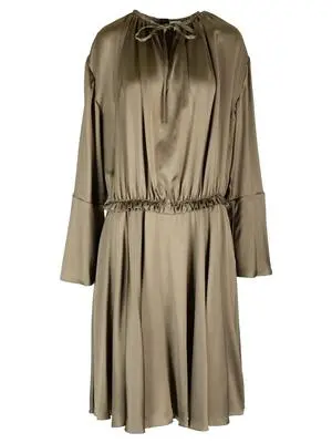 Loewe Viscose Satin Tunic Dress - Green