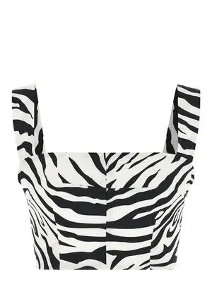 Dolce & Gabbana Zebra Print Crop Top - Multicolor