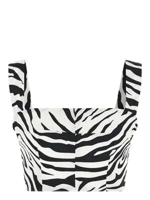 Dolce & Gabbana DOLCE & GABBANA Zebra Print Crop Top Multicolor