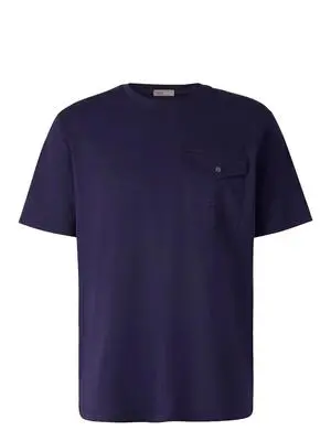 Herno Logo Detailed Crewneck T-shirt - Blue