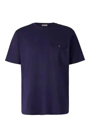 Herno Logo Detailed Crewneck T-shirt - Blue
