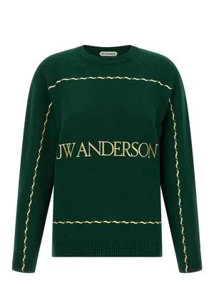 JW Anderson J.w.anderson Logo Embroidery Sweater - Green
