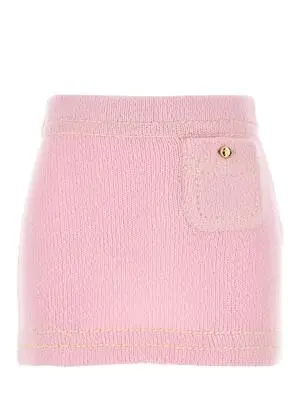 Prada Cashmere Mini Skirt - Pink